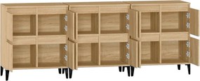 Příborníky 3 ks dub sonoma 60 x 35 x 70 cm kompozitní dřevo 3185778