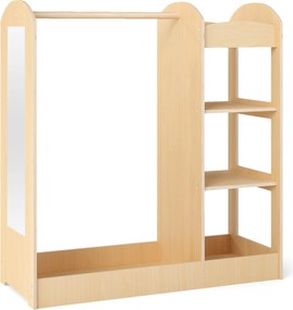Costway Dětská šatní skříň Dětská se zrcadlem – 93,5 × 38 × 100 cm