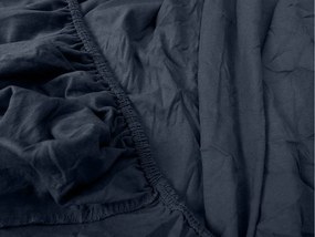 Jersey prostěradlo HIGHFIT námořnicky modré 90 x 200 cm