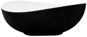BESCO Volně stojící vana SIYA černá/bílá Barva sifonu - Černá, Rozměr vany - 171,5 × 101 cm - VANSIYA170BWB