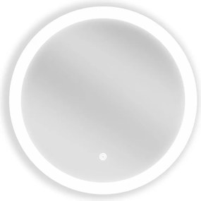 Mexen Oro, kulaté LED podsvícené koupelnové zrcadlo 50 cm, 6000K, topná podložka proti zamlžování, 9824-050-050-611-00