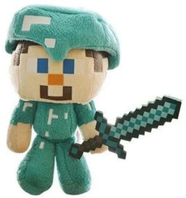 Minecraft plyšový Steve se zbraní 18 cm