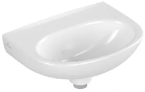 Villeroy & Boch O.novo - Umývátko 36x28 cm, bez přepadu, bez otvoru pro baterii, CeramicPlus, alpská bílá 434037R1