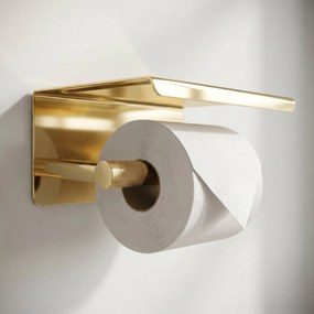Rea Rea, Držák na toaletní papír s poličkou 6613 Modern Gold, REA-89053