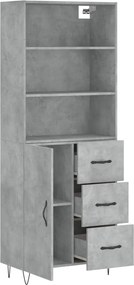 Skříň highboard betonově šedá 69,5x34x180 cm kompozitní dřevo 3189441