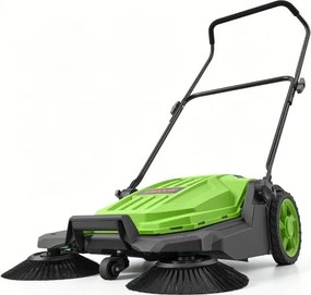 Ruční zametací stroj s ručním tlačením, Se záběrem 650 mm VEVOR – Zelená