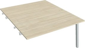 Hobis Kancelářský stůl k řetězení Hobis USDA 1400R, deskaakát, bílá RAL 9016