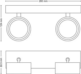 Philips Bracia 11W černá / bodové svítidlo / LED / 1100lm / 2700K / 26