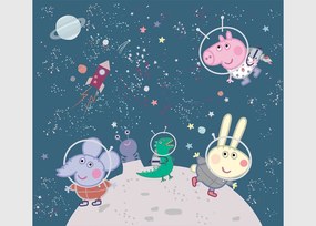 Dětská vliesová fototapeta na zed' Prasátko Peppa Vesmírné Dobrodružství | 300 x 270 cm | DDTD4P7801