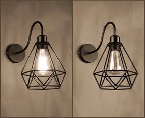 Toolight - Nástěnná lampa Reno 1xE27 180986C, černá, OSW-00014