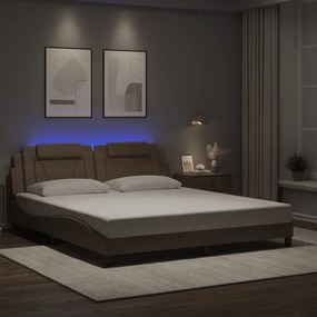 Rám postele Viana s LED bez matrace cappuccino 180x200 cm 3214040
