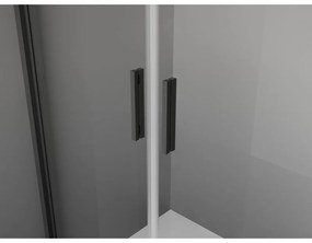 Mexen Exo, sprchový kout s křídlovými dveřmi 100 x 70 cm, 6mm čiré sklo, černý profil, 8182-100-070-70-00