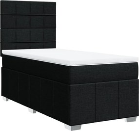 Box spring postel s matrací černá 80 x 200 cm textil 3291497
