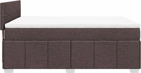 Box spring postel s matrací tmavě hnědá 140x200 cm textil 3287094