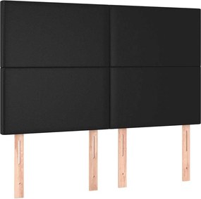 Box spring postel s matrací černá 140x200 cm umělá kůže 3128913