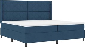 Postel s boxspringem s polštářem Modrá 200 x 200 cm textil 3341734