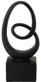 Dekorace Ornament černá, 12 x 24,5 x 8,5 cm