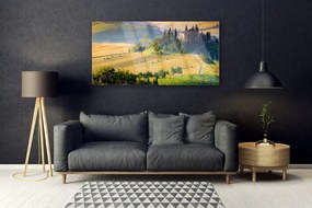 akrylový obraz Pole Stromy Krajina 120x60 cm