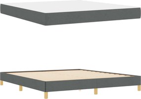 Postel s boxspringem s matrací Tmavě šedá 180 x 200 cm textil 3398585