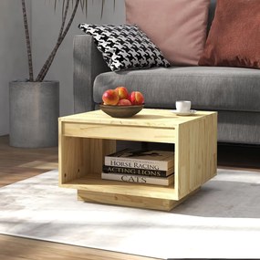 Konferenční Stolek 50 X 50 X 33,5 Cm Masivní Borové Dřevo - medová hnědá