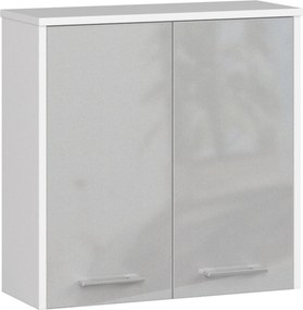 Koupelnová skříňka Fin W60 2D bílá/metalický lesk