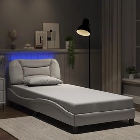 Rám postele s LED bez matrace Hvar bílý 90 x 200 cm 3213907