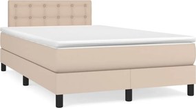 Box spring postel s matrací cappuccino 120x200 cm umělá kůže 3141118