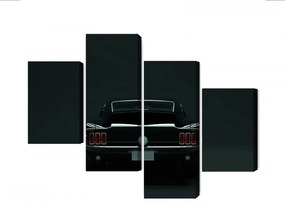 Vícedílný obraz Vintage Černé Svalové Auto Nedostatek Nedostatek Plátno Canvas 120x75