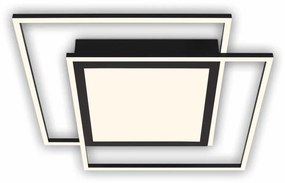 Brilo - LED Stropní svítidlo 2xLED/16W/230V + LED/19W 51,5x51,5 cm černá 3740-015