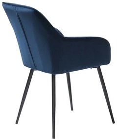 Designová židle Jadwiga modrý samet