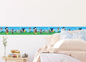 Dětská samolepící bordura na zeď Disney Klubík Mickeyho Mouse | 5 m x 13.8 cm | DWBD8069