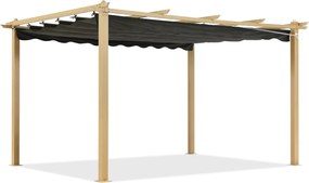 Barbados terasová pergola 3x4 m Garden Point woodlike-antracitová
