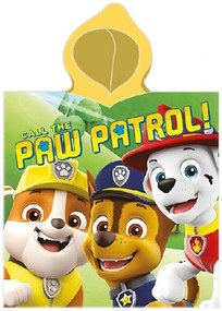 Dětské plážové pončo - osuška s kapucí Tlapková patrola / Paw Patrol - 100% bavlna - 55 x 110 cm