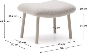 Béžová podnožka Inari – Kave Home