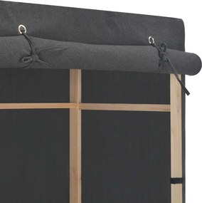 Šatní skříň se 3 policemi šedá 110 x 40 x 170 cm textil 248188