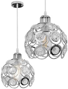 Toolight Elegantní stropní světlo APP207 Crystal Loft Silver