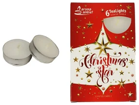 Morex Svíčka čajová CHRISTMAS STAR WHITE 6ks MSC-TL1030 | BIANO