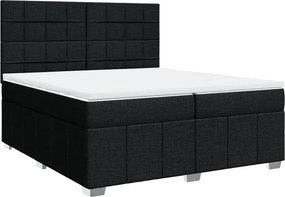 Box spring postel s matrací černá 200x200 cm textil 3291777