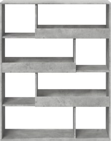 Knihovna betonově šedá 100 x 33 x 125,5 cm kompozitní dřevo 3309333