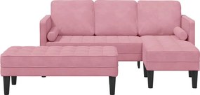 Set pohovek 2 ks Růžová Polyester 3329268