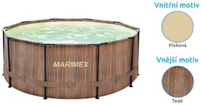 Marimex | Bazén Marimex Florida 3,05x0,91 m se zabudovaným skimmerem - motiv TEAK (poškozený obal) | 103402840