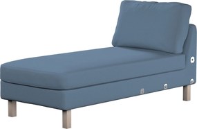 Potah na přídavný šezlong IKEA Karlstad, krátký barva modrá látka pletený vzor
