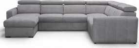 Casarredo - Komfort nábytek Rozkládací sedací souprava do U SELECT levá, látky A1 | potah: gemma 06,barva: N9 wenge