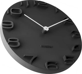 Nástěnné hodiny EDGE, Ø 42 cm, černá