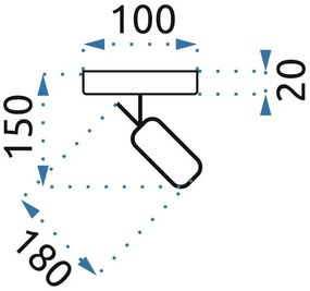Toolight Stropní / nástěnné bodové svítidlo APP745-1C