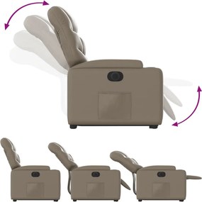 Elektrické zvedací polohovací křeslo cappuccino umělá kůže 3204678