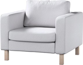 Potah na křeslo IKEA Karlstad, krátký barva šedá látka pletený vzor