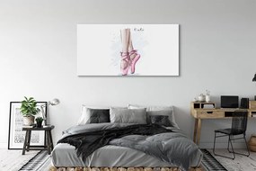 akrylový obraz růžové baletní boty 140x70 cm