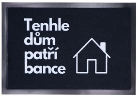 Mercury Flooring, TRHÁK: Rohožka Tenhle dům patří bance 40x60 cm, 40x60, černá