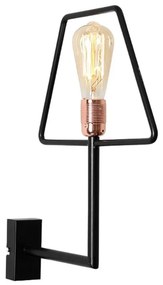 Nordic Design Černé kovové nástěnné světlo Jolita